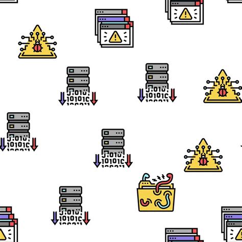 cyber security system technology vector seamless pattern 10302517