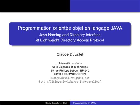 Programmation Orientée Objet En Langage Java