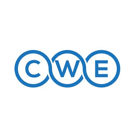 Cwe Letter Logo Design On Black Background Cwe Creative Initials Letter Logo Concept Cwe Vector