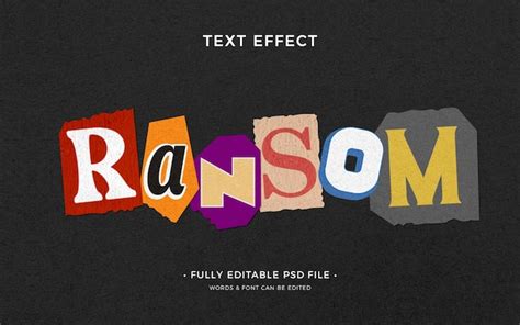 Premium Psd Ransom Note Text Effect