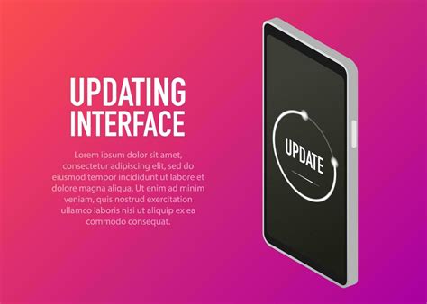 System Software Update Concept Loading Process In Smart Phone Screen Vector Illustration