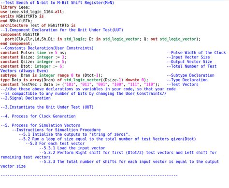 N Bit Shift Register In VHDL Code I Need To Finish Chegg