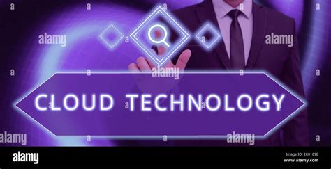 Sign Displaying Cloud Technologystoring And Accessing Data And Programs Over Internet