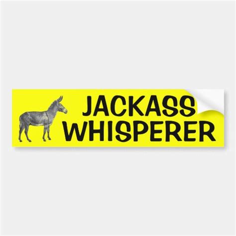 Jackass Whisperer Bumper Sticker Zazzle