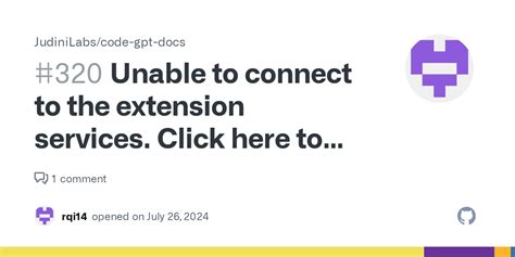 Unable To Connect To The Extension Services Click Here To Check Possible Reasons · Issue 320