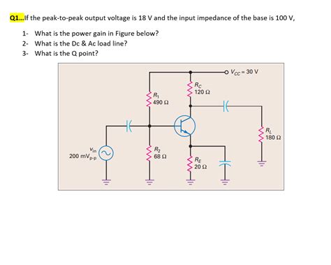 solved q1 if the peak to peak output voltage is 18 v and