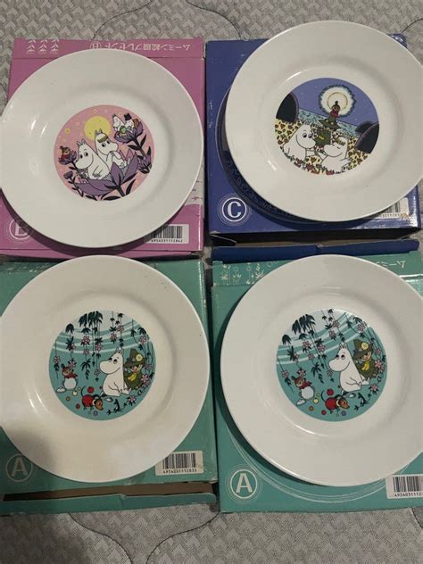 Moomin Ceramic Plates With Boxes Hobbies And Toys Memorabilia