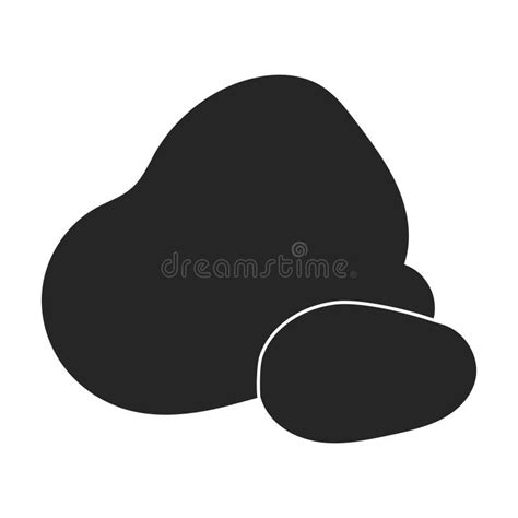 Stone Vector Icon Black Vector Icon Isolated On White Background Stone