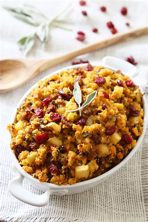 Sausage Apple And Cranberry Cornbread Stuffing The Comfort Of Cooking