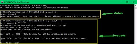 MySQL Solución a Host is not allowed to connect to this MariaDB