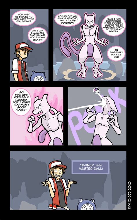 Pokemon Funny Invinciball By Inyuo Pokemon Comic Featuring Mewtwo