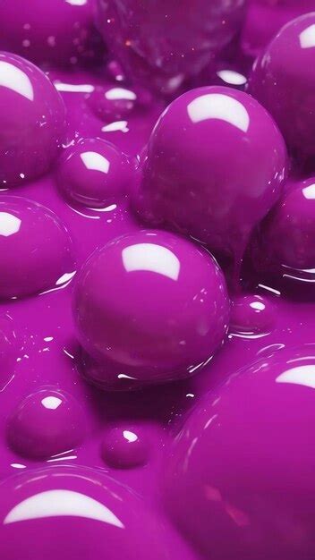 Premium Ai Image Many Blobs On Purple Liquid