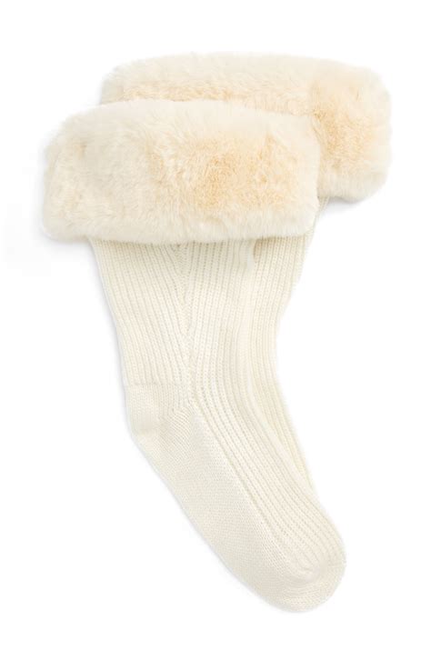 Ugg® Rain Boot Socks With Faux Fur Cuff Women Nordstrom