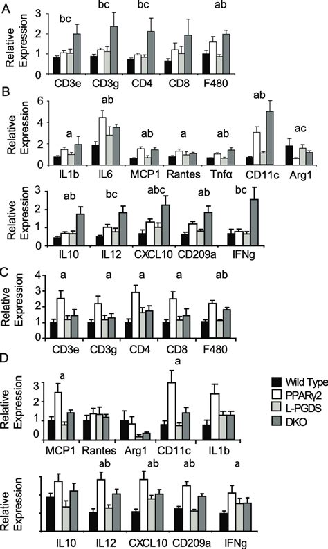 Expression Of Inflammatory Markers In WAT Depots Gene Expression From