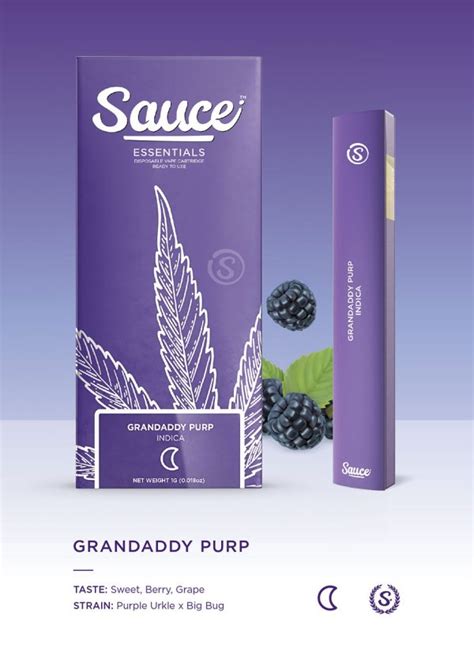 Sauce Disposable 1g Live Resin Infused Grandaddy Purp Royal Leaf