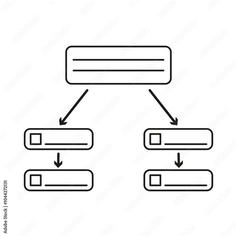Hierarchy Diagram Icon Flowchart Structure Vector Process Layout