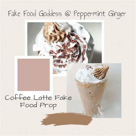 Fake Food Iced Latte Coffee With Faux Whipped Cream Topping Props