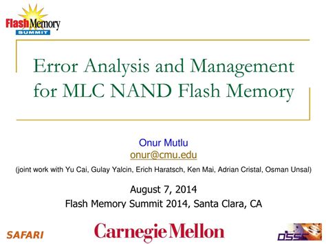 Ppt Error Analysis And Management For Mlc Nand Flash Memory Powerpoint Presentation Id9442756