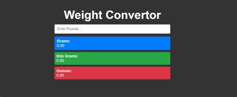 Built A Simple Weight Converter Using Javascript To Convert Between Suriya P
