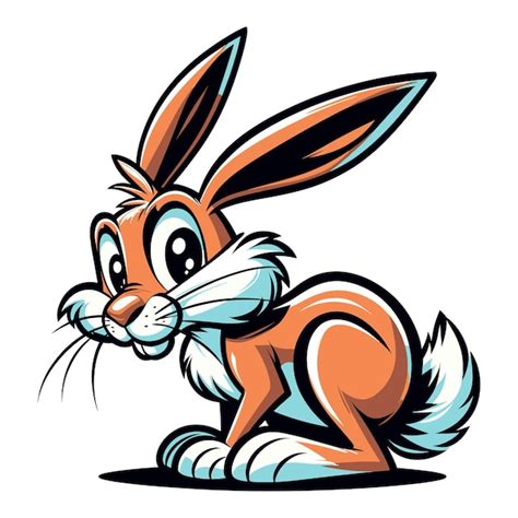 Premium Vector Cartoon Hare Rabbit Vector Illustration