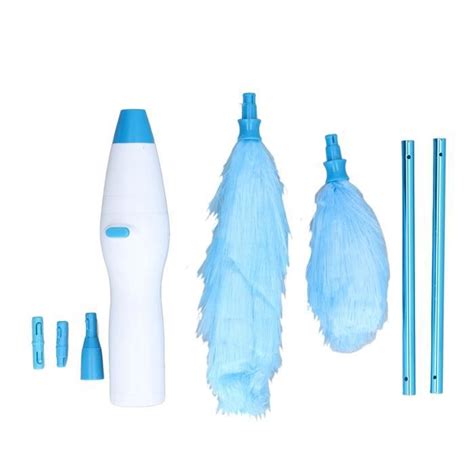 Plumeau Brosse À Poussière Électrique Spin Duster Fibre Télescopique Rotation À