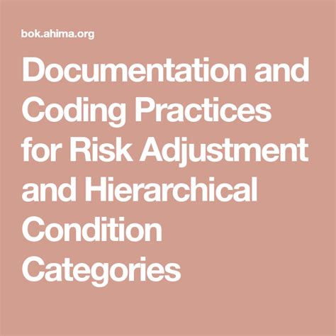 documentation and coding practices for risk adjustment and hierarchical