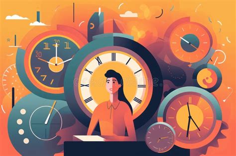 Mastering Time Management Boosting Productivity In Your Career Generative Ai Stock Illustration
