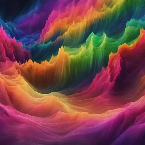 Premium AI Image Rainbow Aurora Abstract Background
