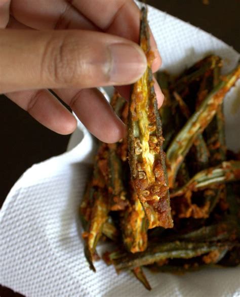 Crispy Baked Okra Recipe Baked Okra Okra Fries Okra