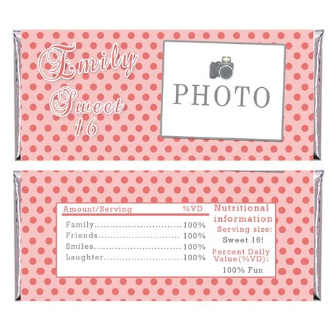 Personalized Candy Wrappers Printable Printable Word Searches