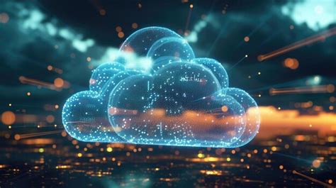 Enterprise Network Concept Utilizing Cloud Computing Technology And Online Data Storage