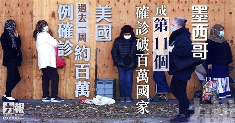 墨西哥成第11個確診破百萬國家 美國過去一周約百萬例確診 澳門力報官網