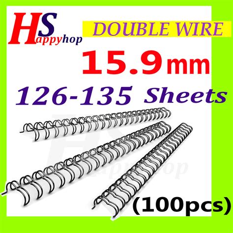 Wire Binding Spines Double Loop Wire Binding 34 Loops 3 1 9 16 15 90mm 100pcs Pack Shopee