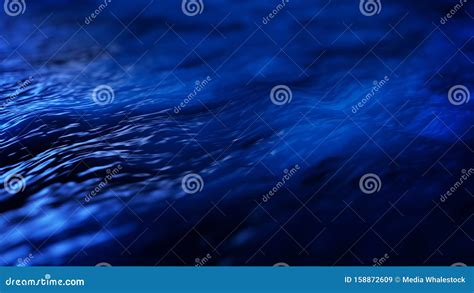 Abstract Wavy Surface Of Dark Blue Color With Ripples Seamless Loop Animation Beautiful