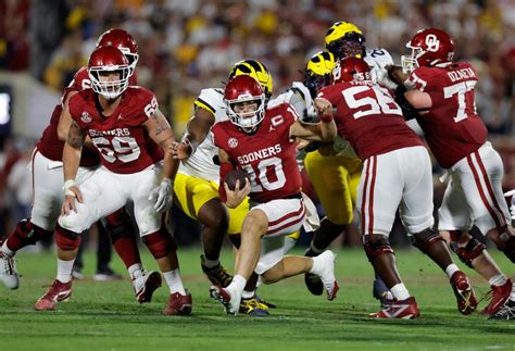 College Football No 15 Michigan Loses To No 18 Oklahoma 24 13