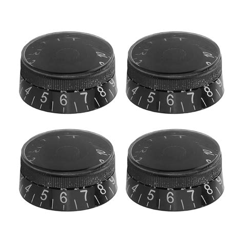 4pcs 6mm Acrylic Guitar Bass Volume Tone Control Knobs For Electric