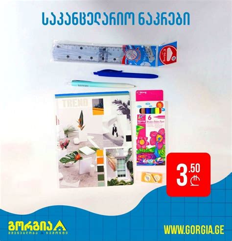 მოემზადე სკოლისთვის გორგიაში 3 5 ლარად