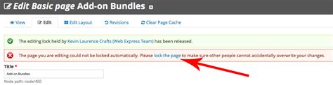 Locked Content Web Express Support Drupal
