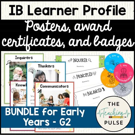 Ib Pyp Learner Profile Attributes Posters Award Certificates And Badges
