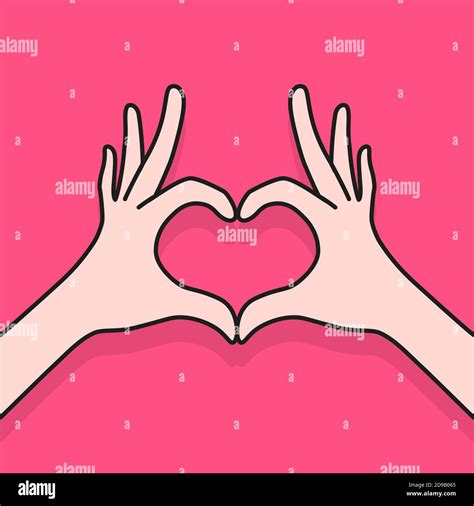 Cartoon Female Hands Making Heart Stock Vector Image And Art Alamy