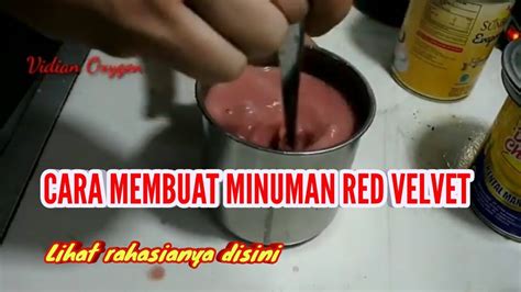 Cara Membuat Minuman Red Velvet Yang Mantap Banget Youtube