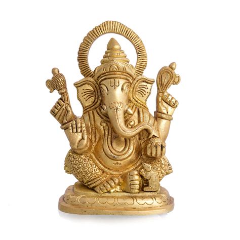 Brass Blessing Ganesha Idol Home Decor Vedansh Craft