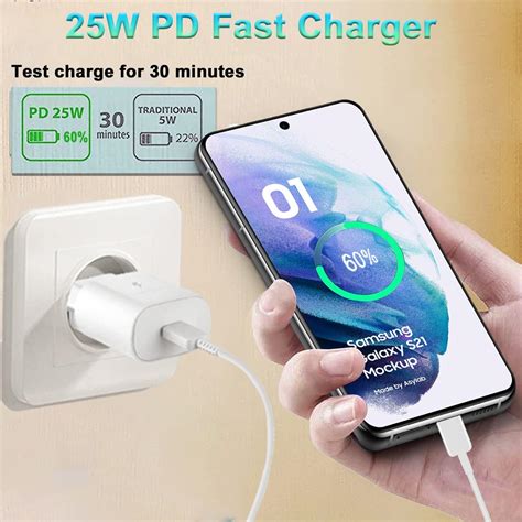 Set Incarcator Usb C 25w Fast Charger Si Cablu Usb C Pd Quick Charge