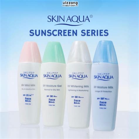 Jual Sunscreen Skin Aqua Uv Moisture Milk Spf50 Spf30 Spf25 Tone