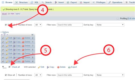Select In Phpmyadmin How To Export A Single Column From A Previous