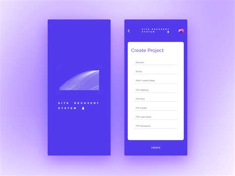 Site Recovery System UX UI Behance