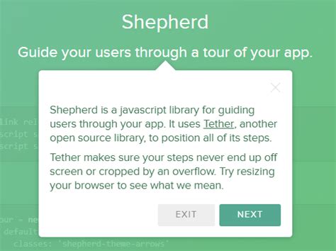 Responsive Guided App Tour In Javascript Shepherd Css Script