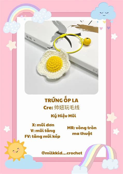 Chart Móc Len Móc Khóa Trứng ốp La