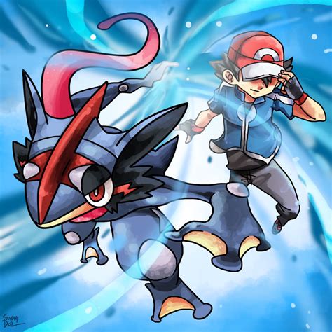 Artstation Greninja Ash Sandhy Dkill Anime Ash Pokemon Pokemon