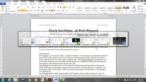 Igcse Ict Specimen 2016 Msword Part Youtube